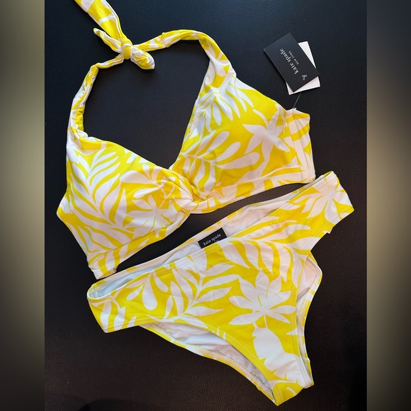 kate spade | Swim | 2pc Kate Spade Yellow And White Bikini Set | Poshmark